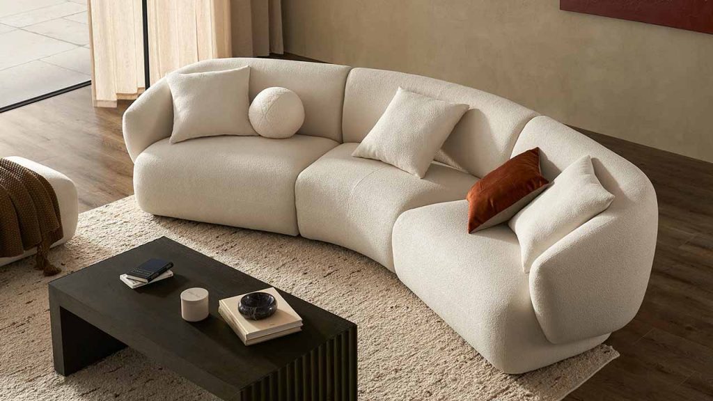 20 Boucle Sofas For A Cozy Living Room | 10 Stunning Homes