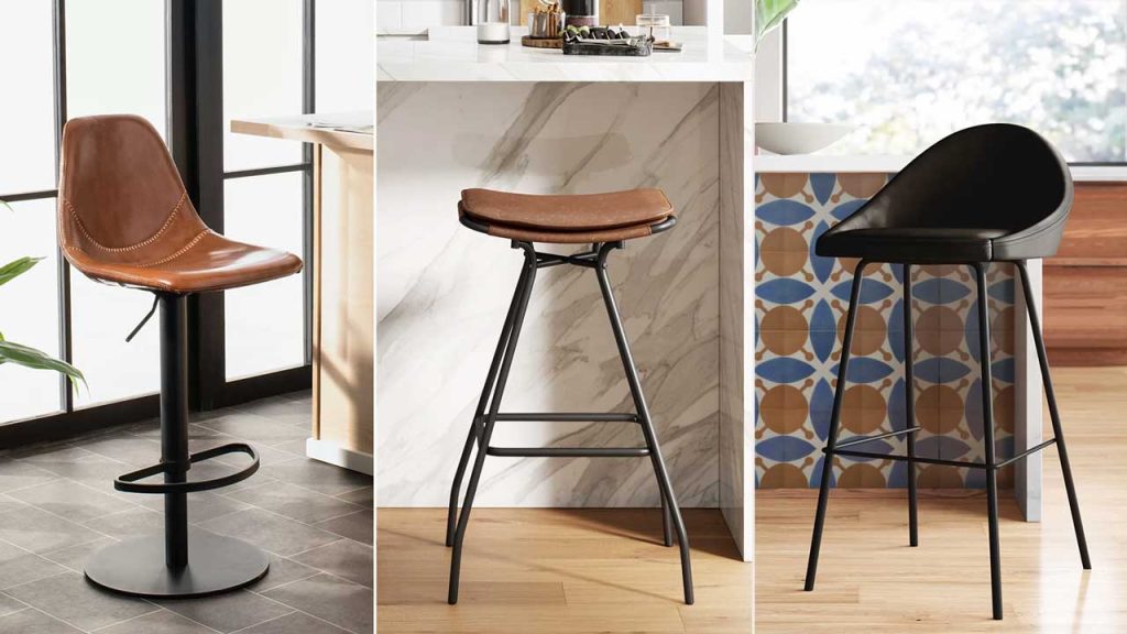15 Leather Counter Stools for a Stylish Kitchen | 10 Stunning Homes