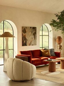 10 Rust Velvet Sofas for a Vibrant Living Space | 10 Stunning Homes