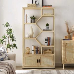 15 Rattan Bookshelves and Bookcases That Add Boho Charm to Any Space ...