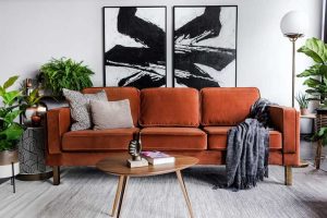 10 Rust Velvet Sofas for a Vibrant Living Space | 10 Stunning Homes