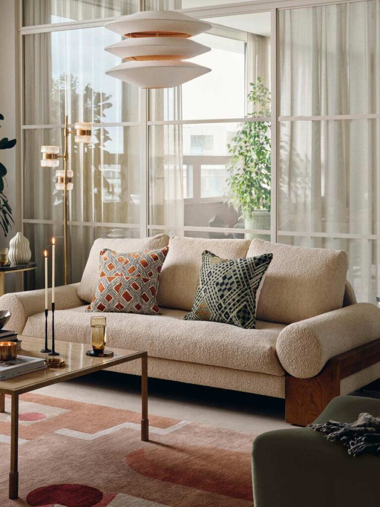 20 Boucle Sofas For A Cozy Living Room | 10 Stunning Homes