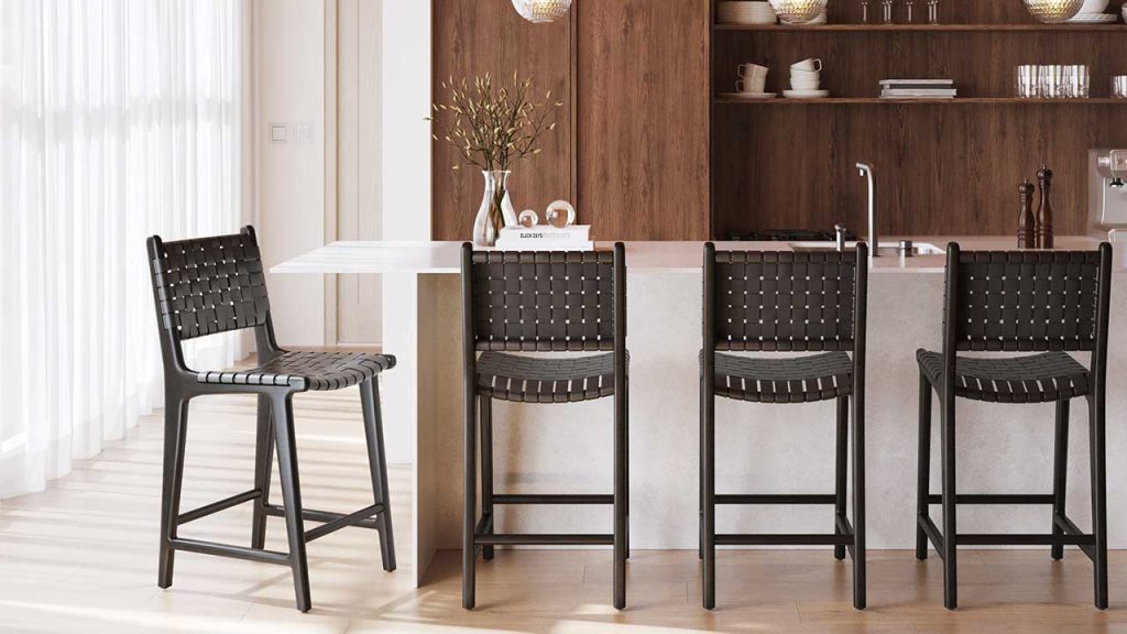 10 Woven Bar and Counter Stools Perfect for Any Kitchen | 10 Stunning Homes
